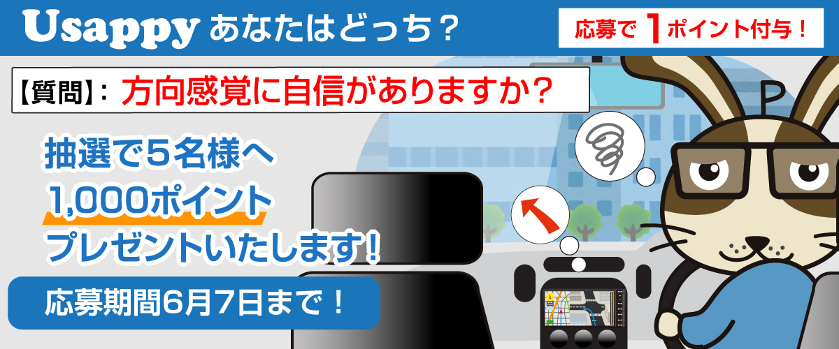 方向感覚に自信がありますか？｜Usappy公式サイト